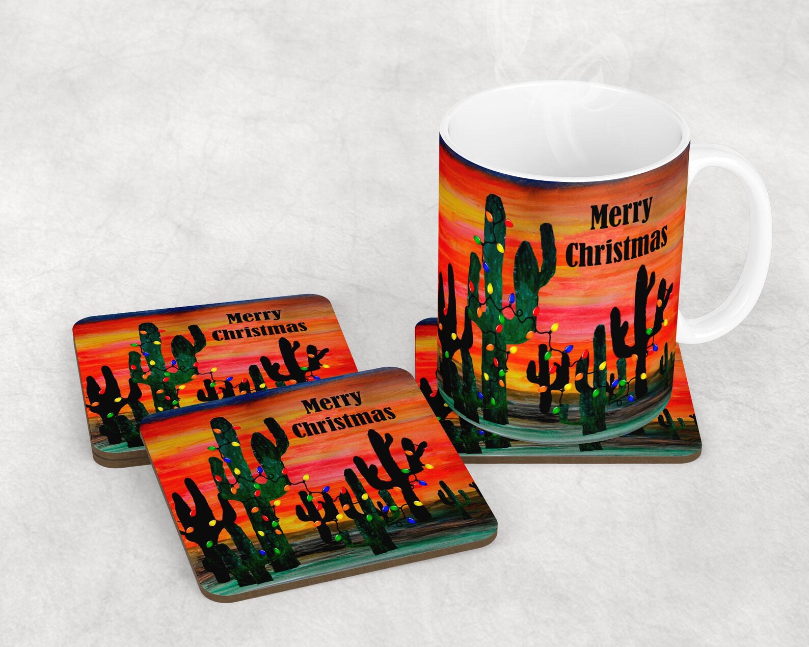 Christmas in the Desert Cactus Coasters, Party Favors Stocking Stuffers ...