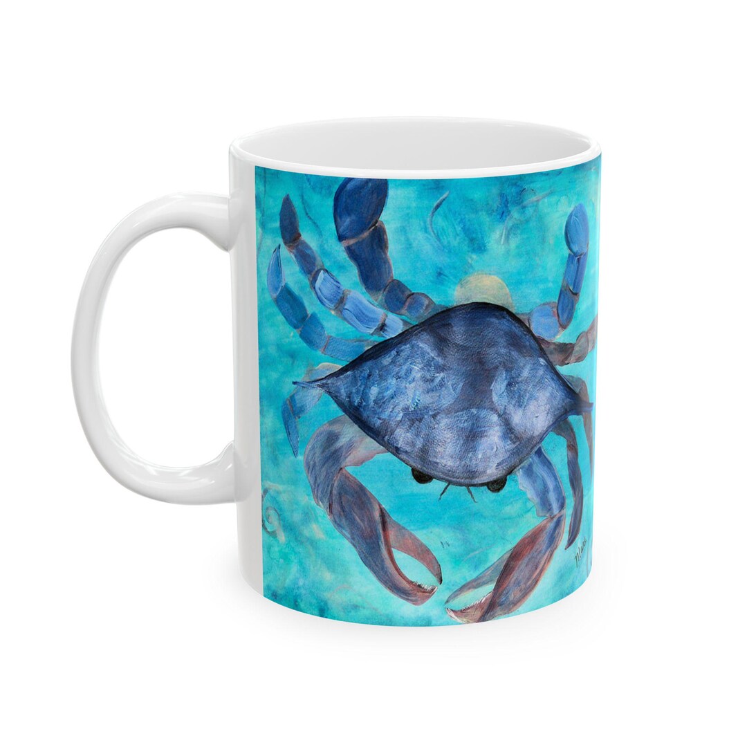 Artistic Ocean-themed Ceramic Mug, Ocean Lover Gift, Unique Drinkware ...