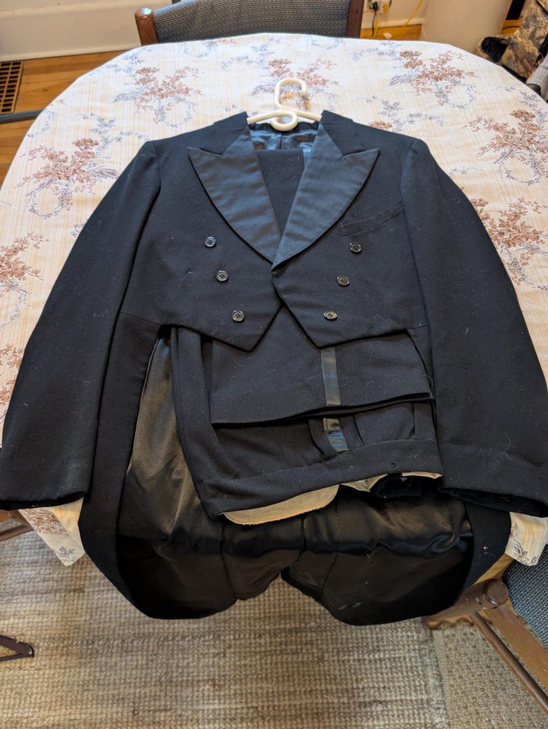 Super Vintage 1940's-1950's Tuxedo Tails Pants Jacket - Etsy