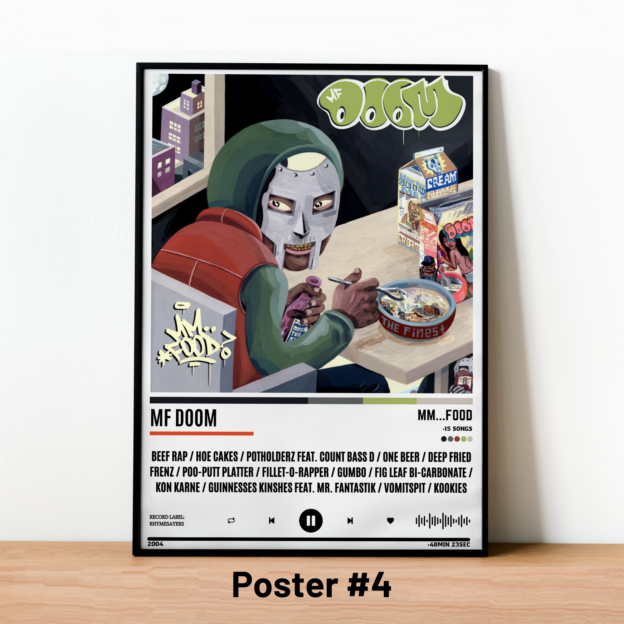 Mf Doom Poster Mf Doom Print MM Food... Album Poster Mf - Etsy