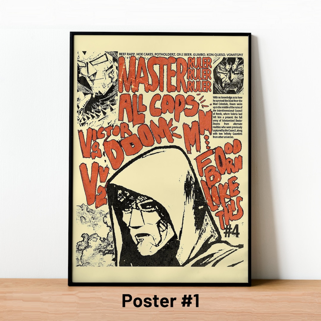 Mf Doom Poster, Mf Doom Print, MM Food... Album Poster, Mf Doom Decor ...