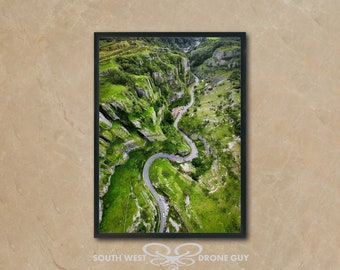 Cheddar Gorge SOMERSET: Hand Signed Art Print Travel Poster - Etsy UK