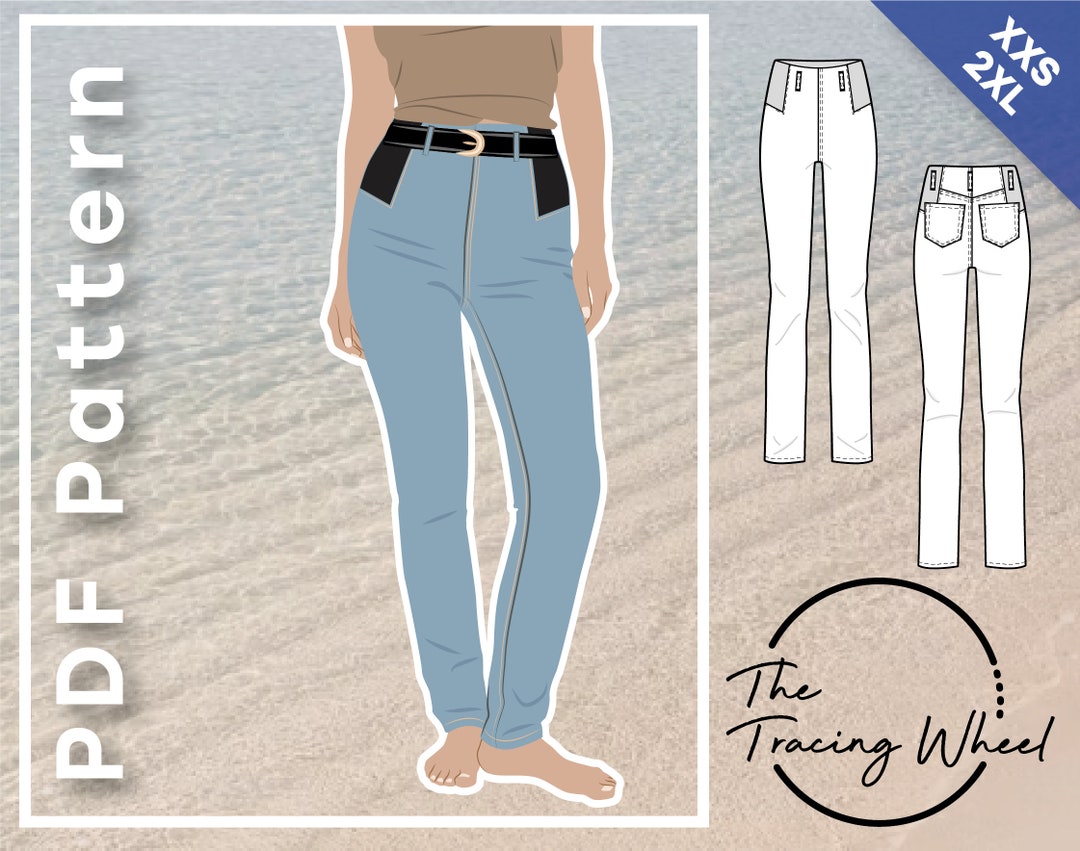 JORDAN Pull-on Stretch Jeans With Stretch Panels, High Waist Back ...