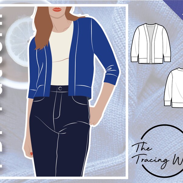 Cardigan Sewing Pattern - Etsy