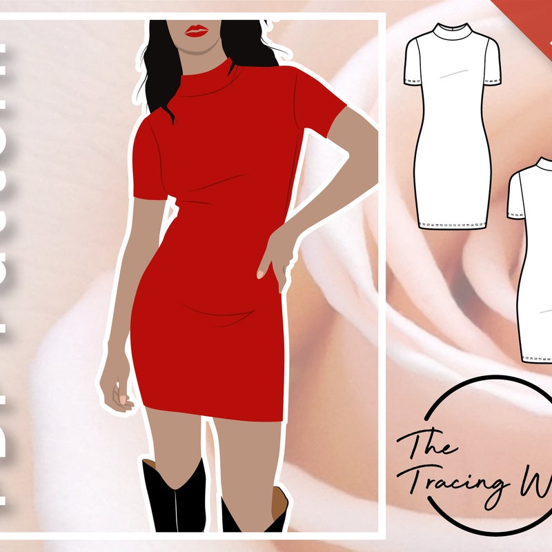 Short Dress Pattern - Etsy