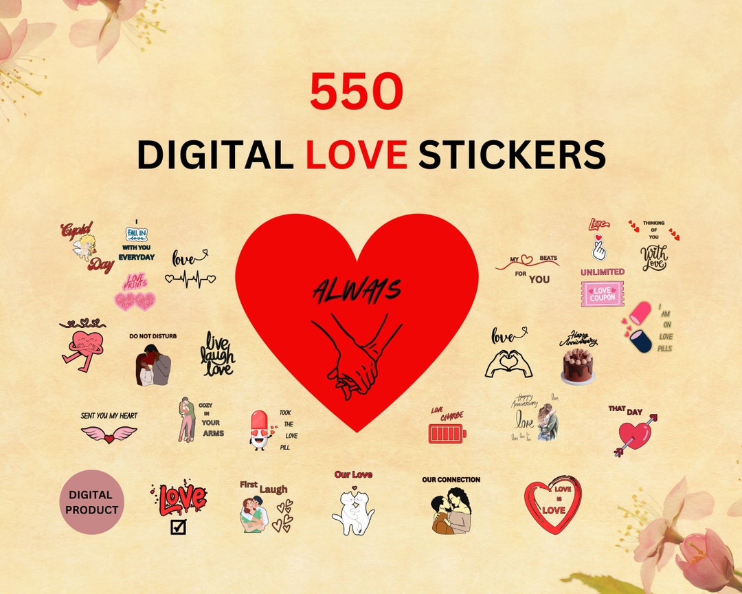 Love Digital Stickers, Daily Planner Stickers, iPad Stickers, Goodnotes ...
