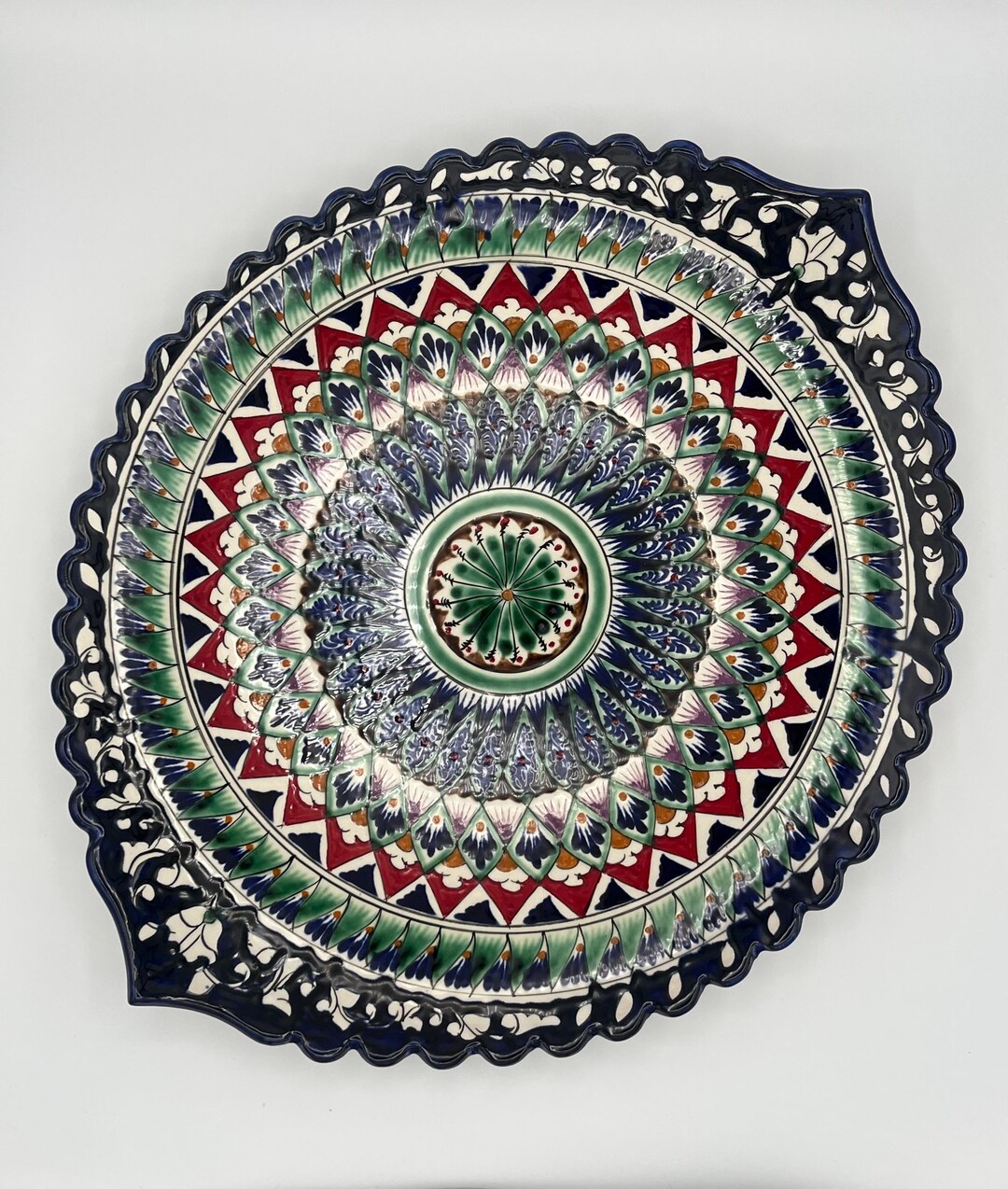 Uzbekistan's Grill BBQ Essentials: BIG Vibrant Boat-shaped Ceramic ...