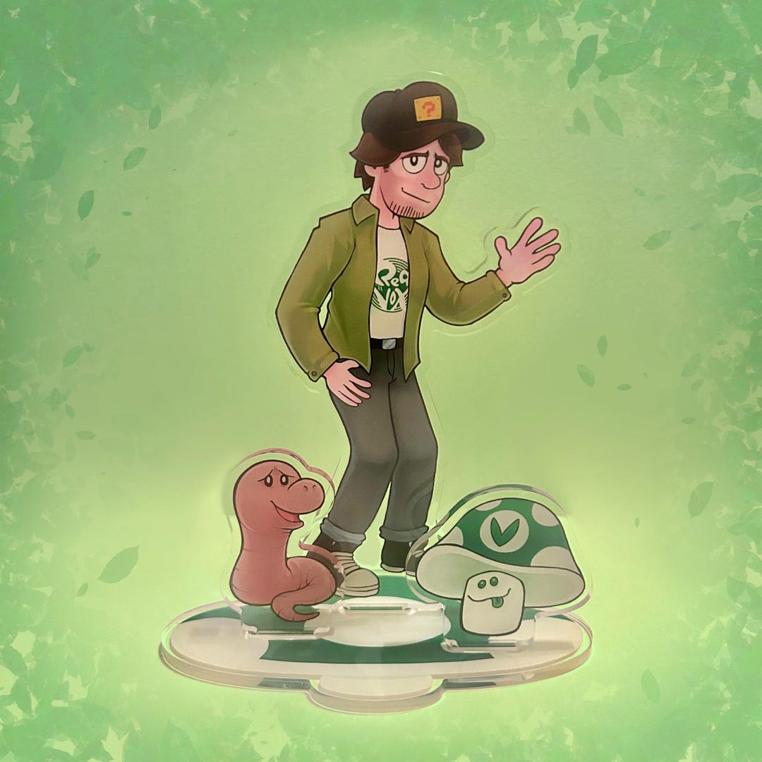 Vinesauce Vinny Acrylic Standee With Logo and Meat Worm - Etsy