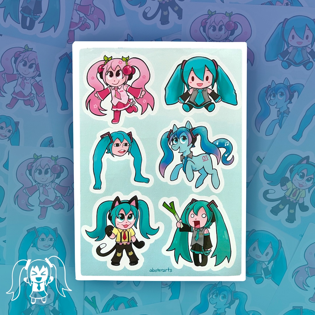 Hatsune Miku 5x7 Inch Sticker Sheet - Etsy