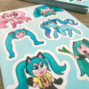 Hatsune Miku 5x7 Inch Sticker Sheet - Etsy