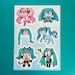 Hatsune Miku 5x7 Inch Sticker Sheet - Etsy