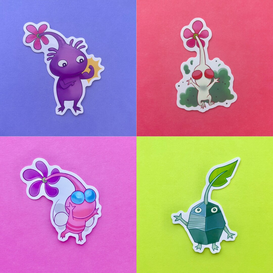 Pikmin 4 Purple White Winged and Rock Stickers - Etsy