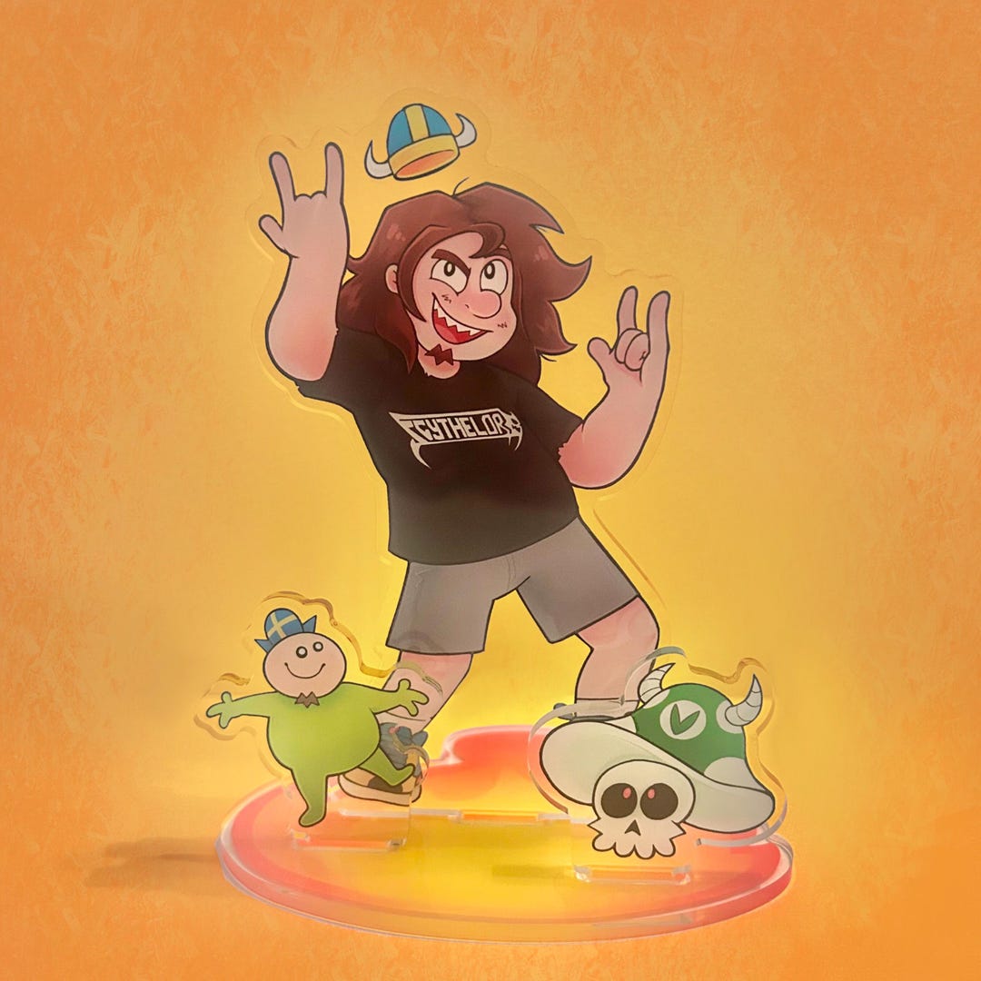 Vinesauce Joel Vargskelethor Acrylic Standee With Logo and Vargfren - Etsy