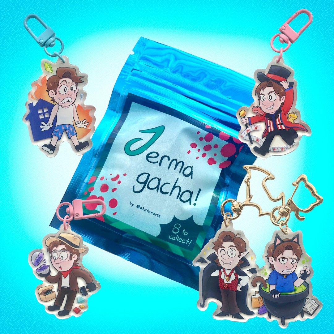 Jerma Gacha Cute Mystery Keychain Blind Bag - Etsy