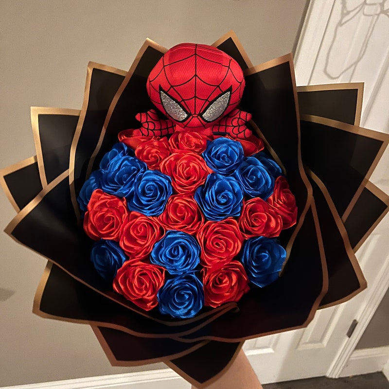 Spiderman Flower Bouquet - Etsy