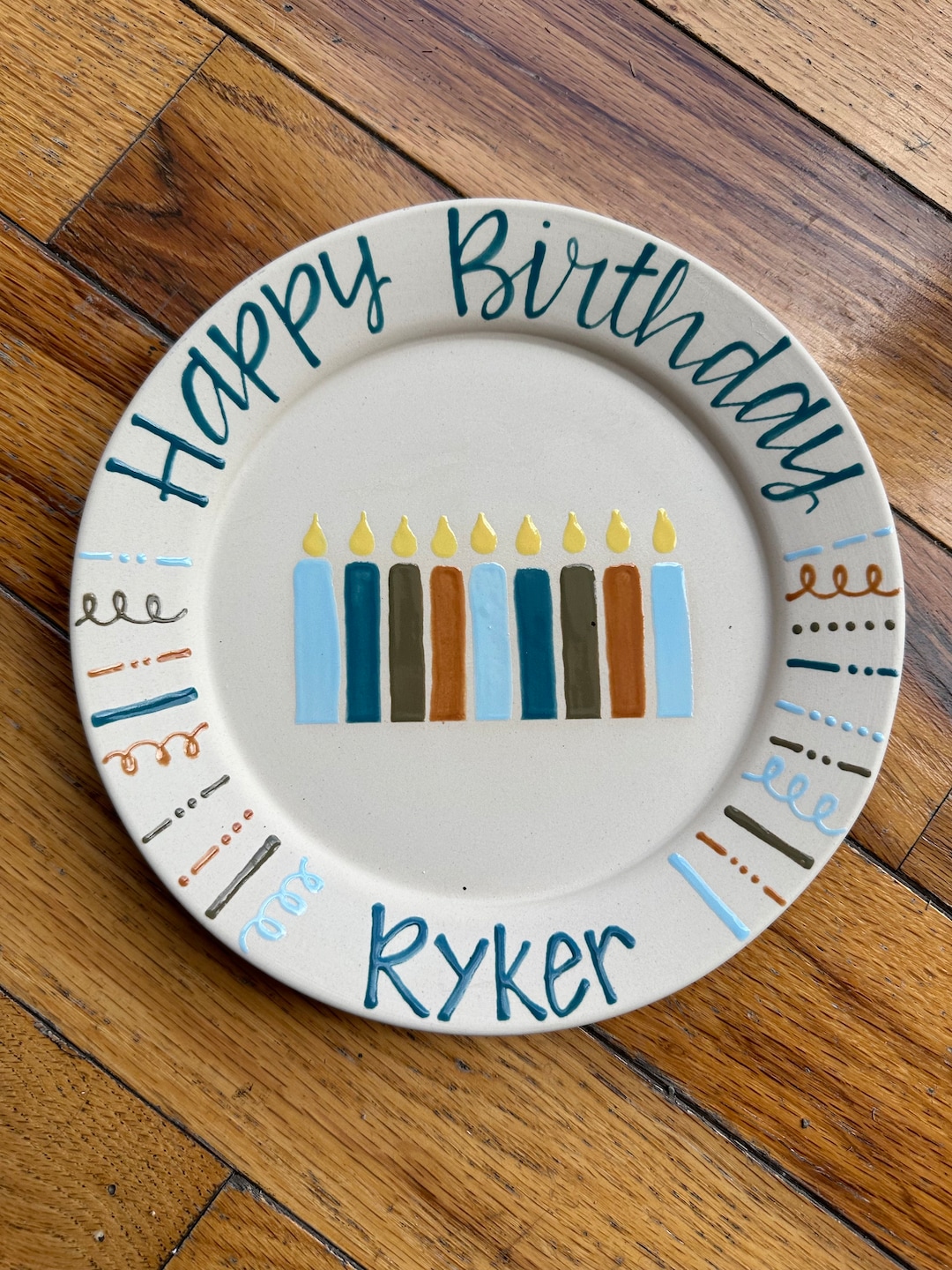 Happy Birthday Plate - Etsy
