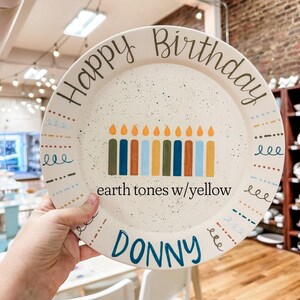 Happy Birthday Plate - Etsy