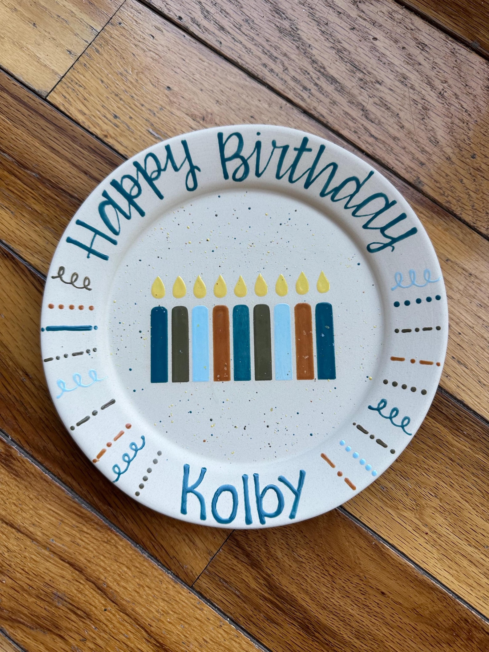 Happy Birthday Plate - Etsy
