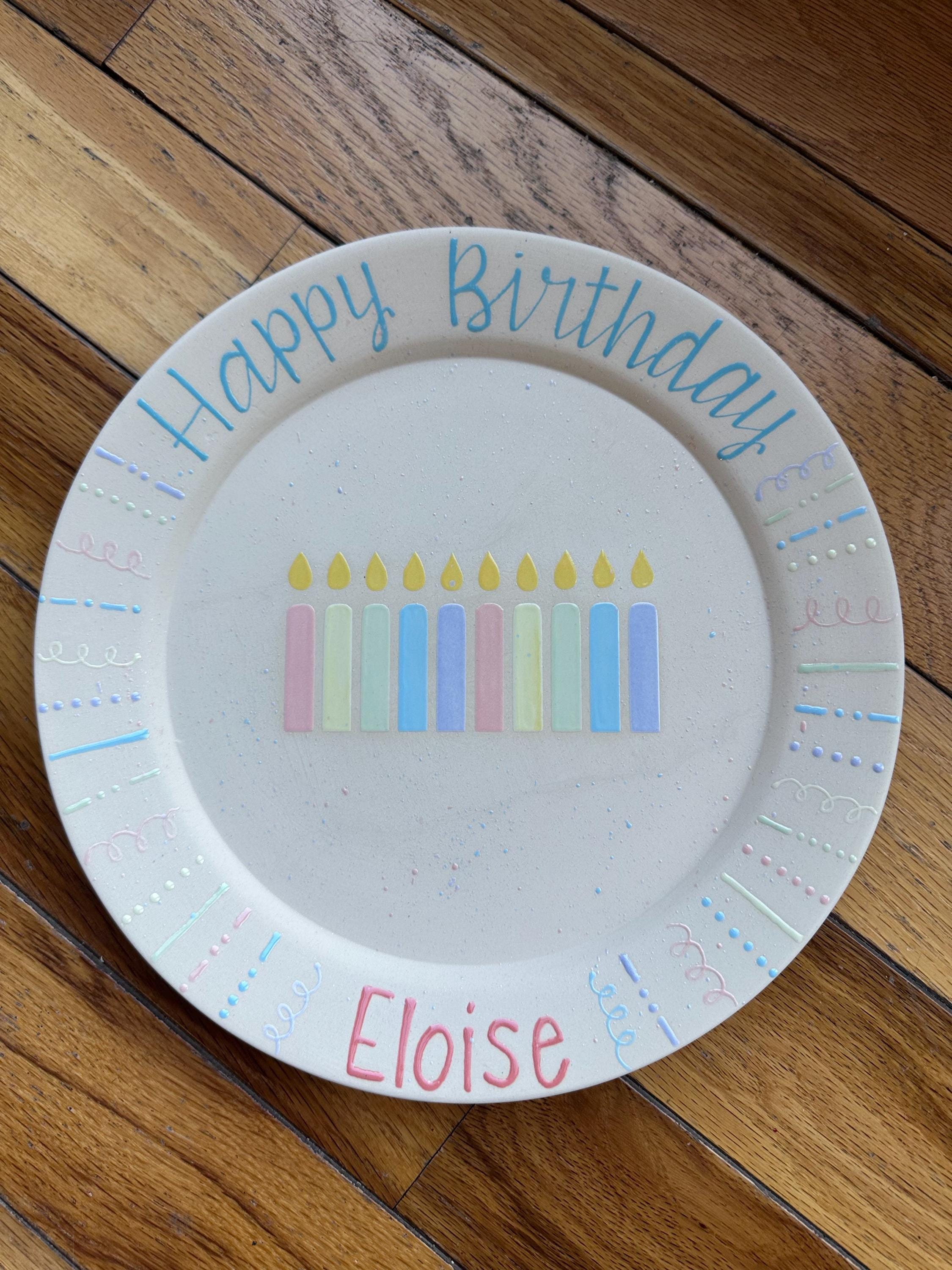 Happy Birthday Plate - Etsy