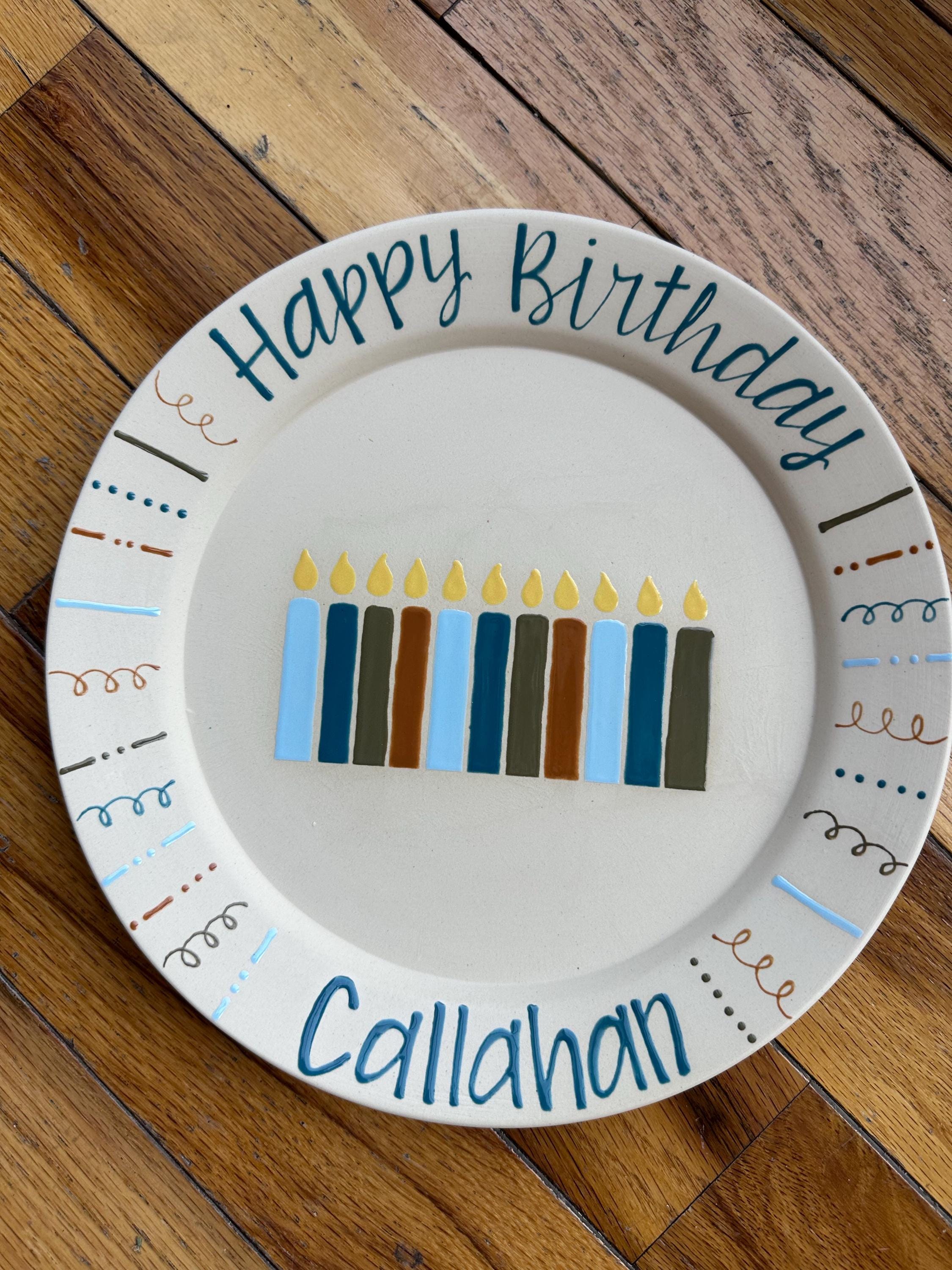Happy Birthday Plate - Etsy
