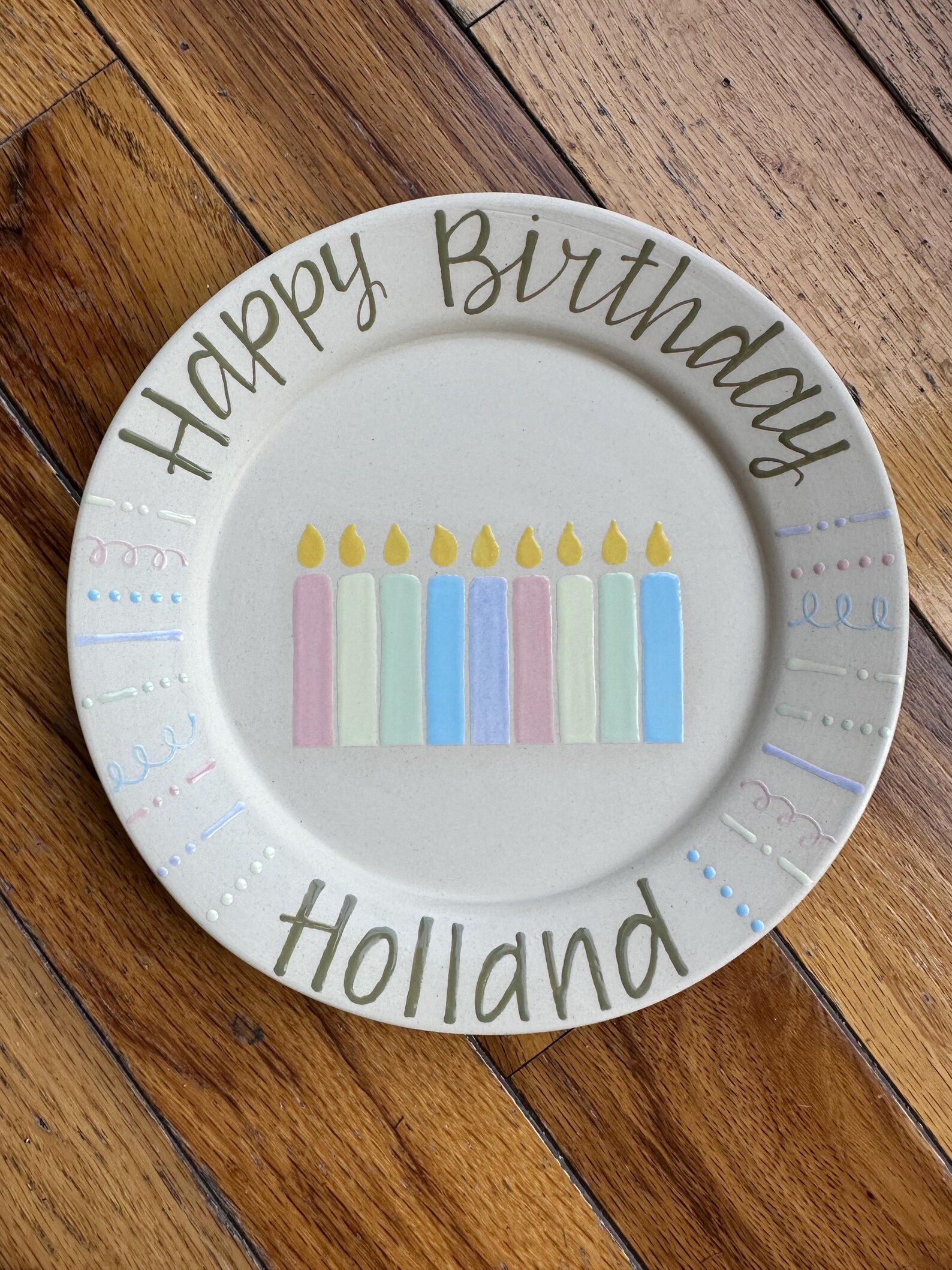 Happy Birthday Plate - Etsy