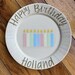 Happy Birthday Plate - Etsy