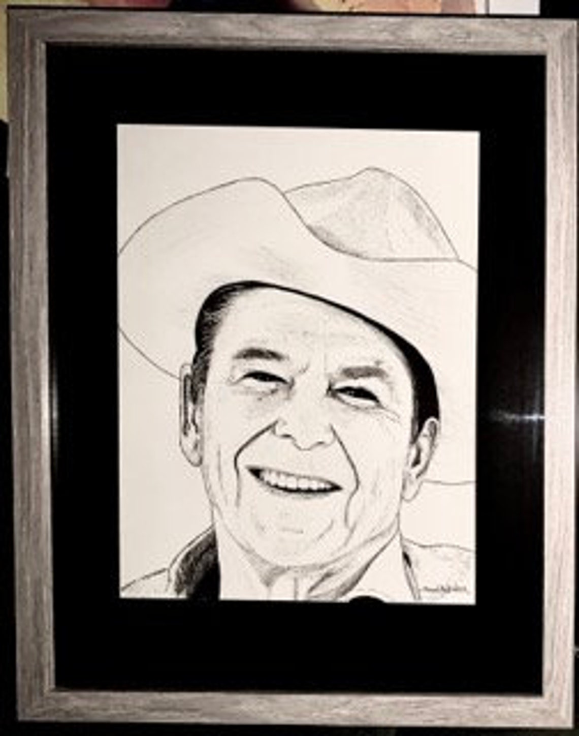 President Ronald Reagan, Original Drawing - Etsy