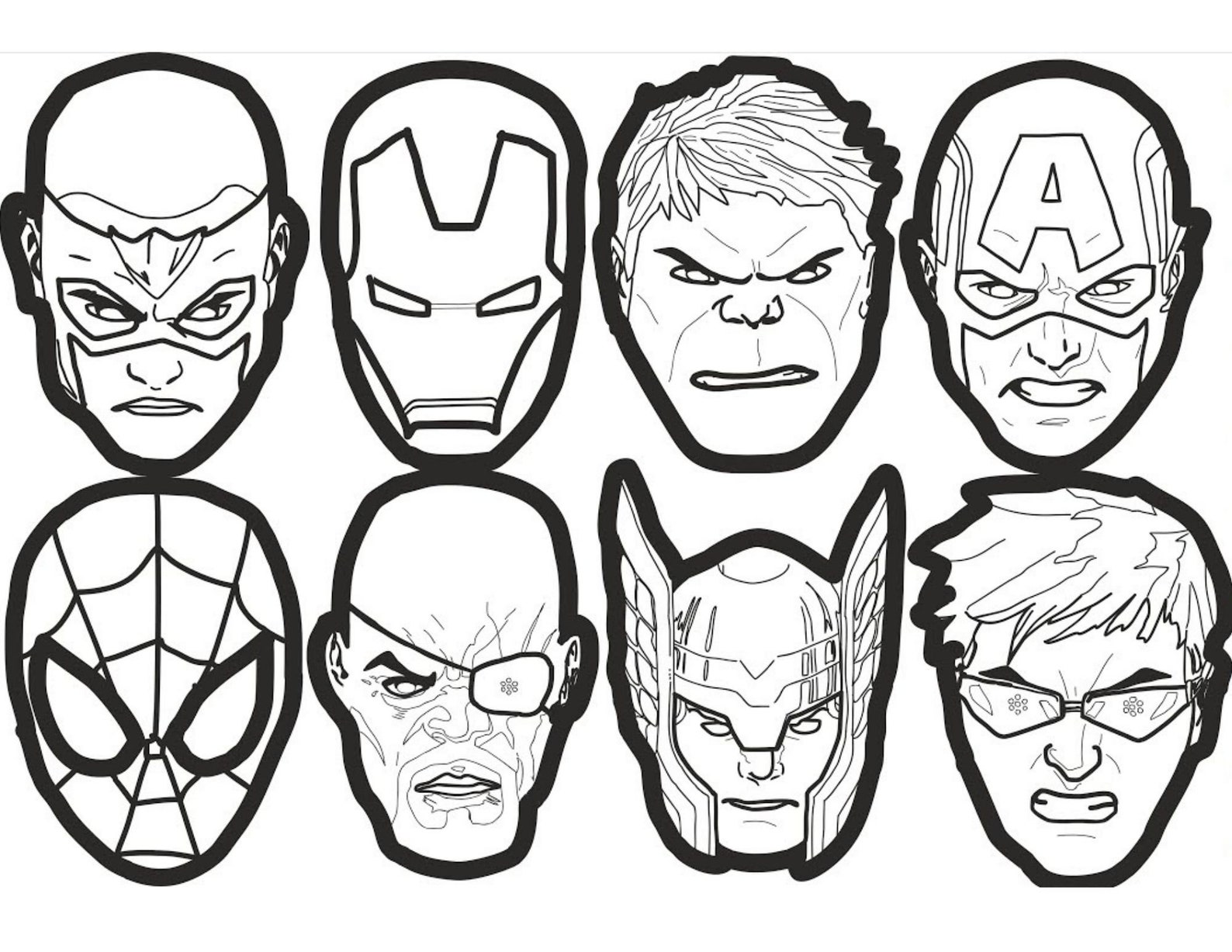 Avengers Colouring Pages Downloadable Colouring Pages and - Etsy