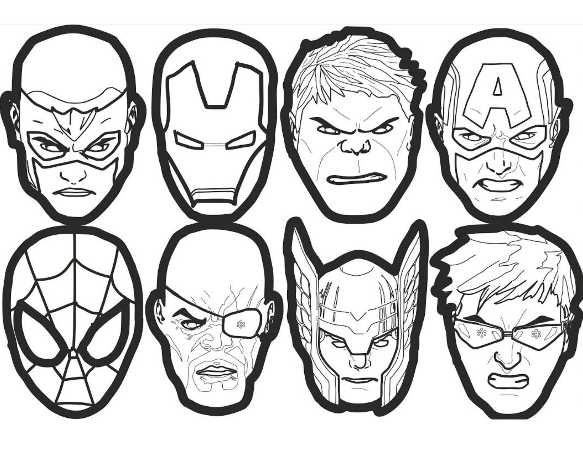 Avengers Colouring Pages Downloadable Colouring Pages and - Etsy
