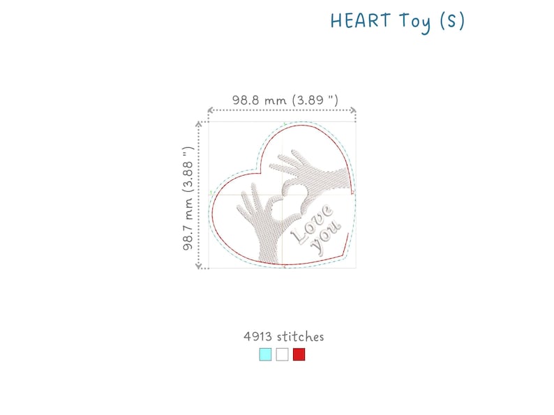 ITH Heart Toy Embroidery Design, 4x4 Hoop (instant Download) - Etsy