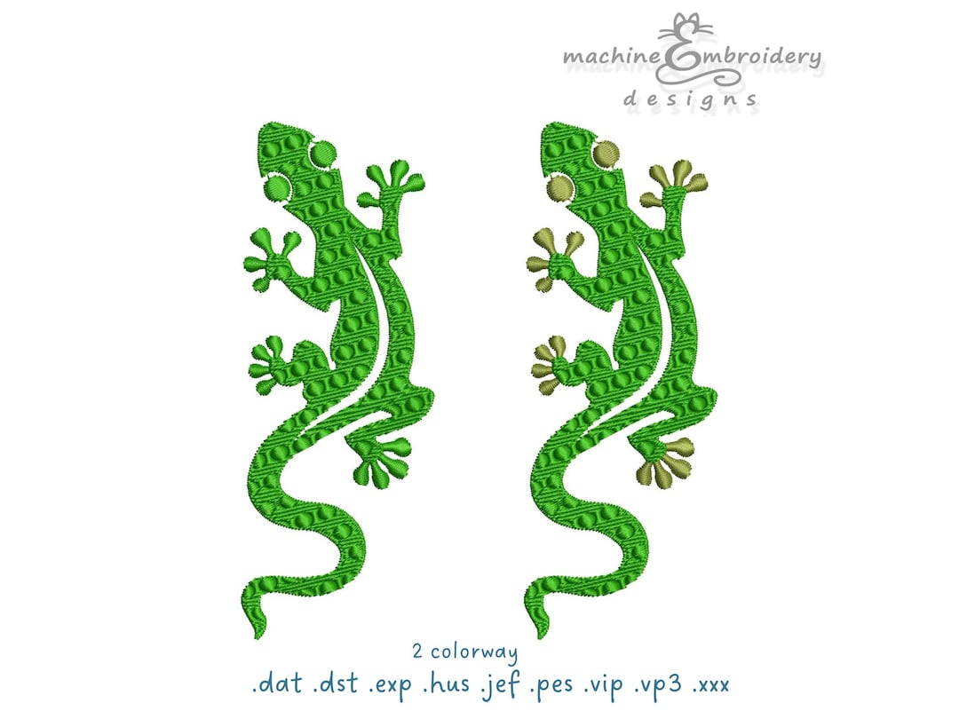 Lizard Machine Embroidery Design, Digital Embroidery, Instant Download ...