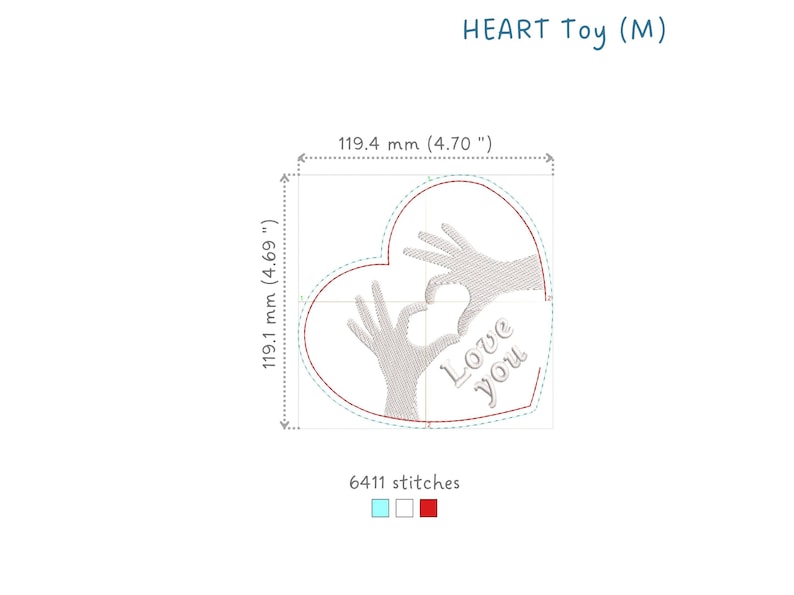 ITH Heart Toy Embroidery Design, 4x4 Hoop (instant Download) - Etsy