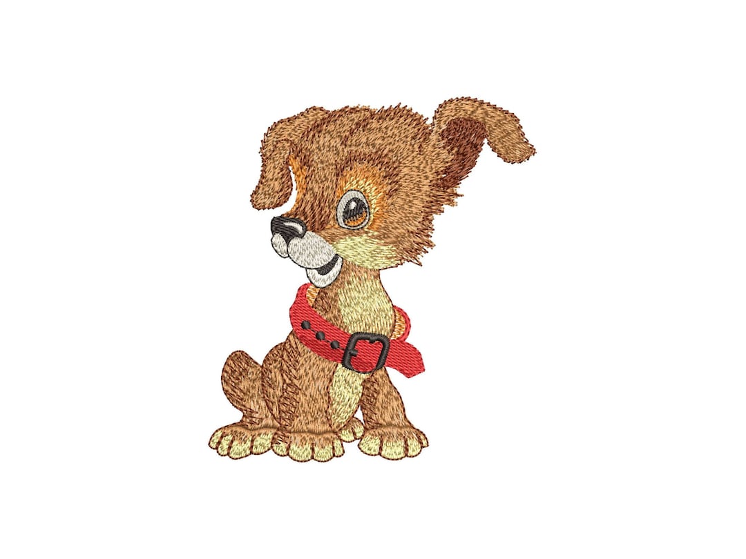 Puppy Machine Embroidery Design, Digital Embroidery, Instant Download ...