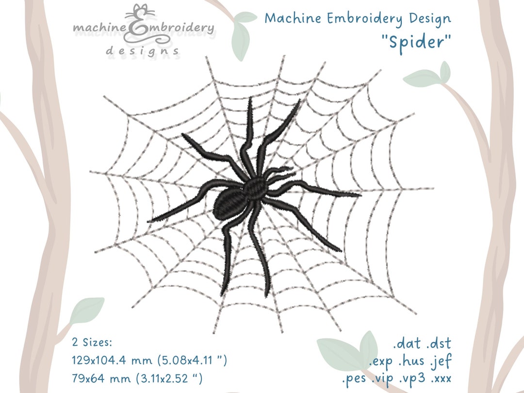 Spider Machine Embroidery Design, Digital Embroidery, Instant Download ...