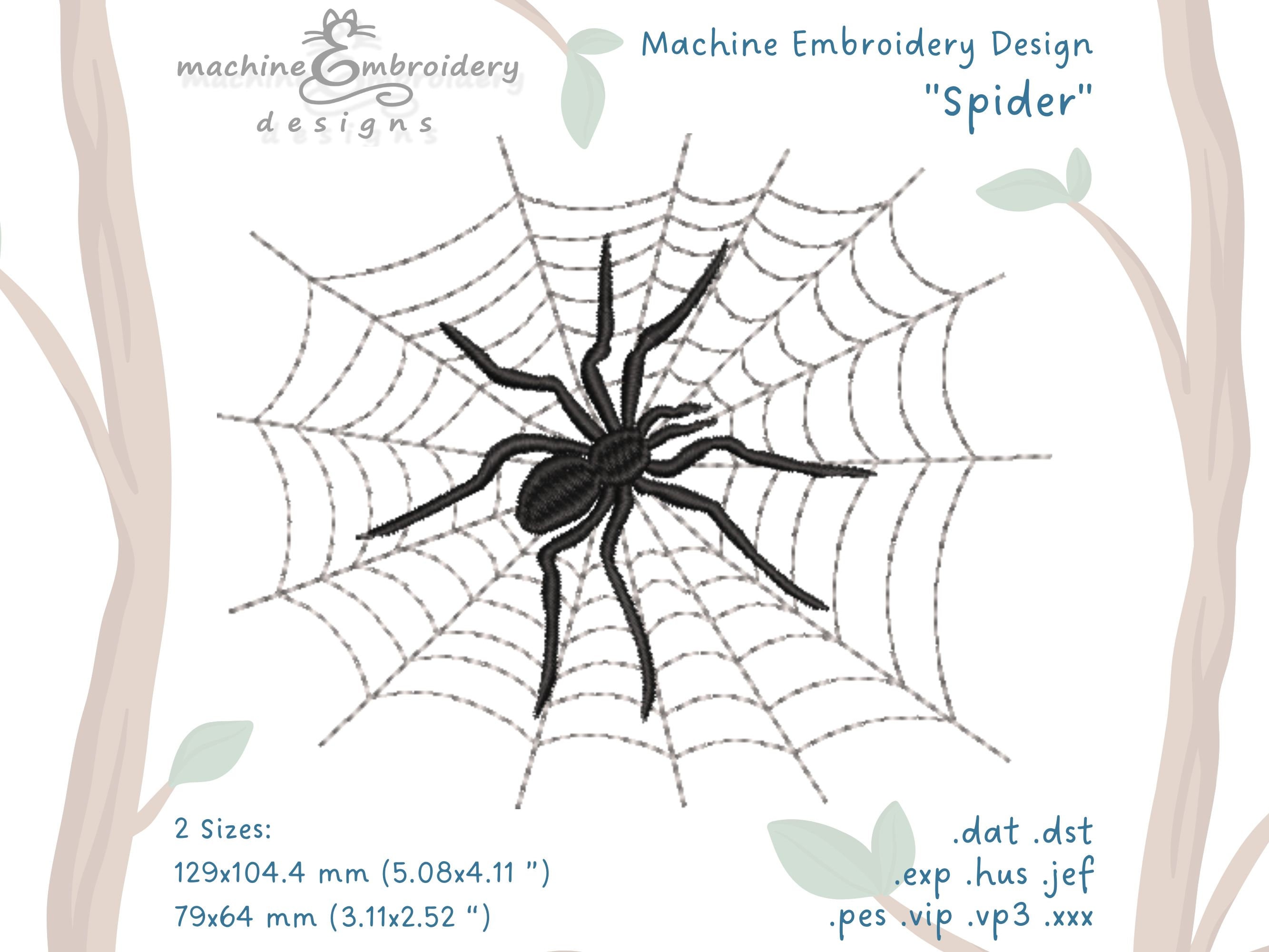 Spider Machine Embroidery Design, Digital Embroidery, Instant Download ...