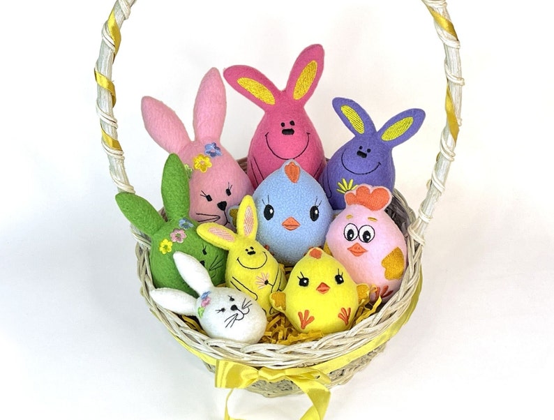 Bundle Easter Bunny Chick ITH Toy, Machine Embroidery Designs (instant ...