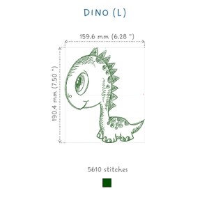 Dinosaur Design Machine Embroidery Design, Dino in Doodle Style ...