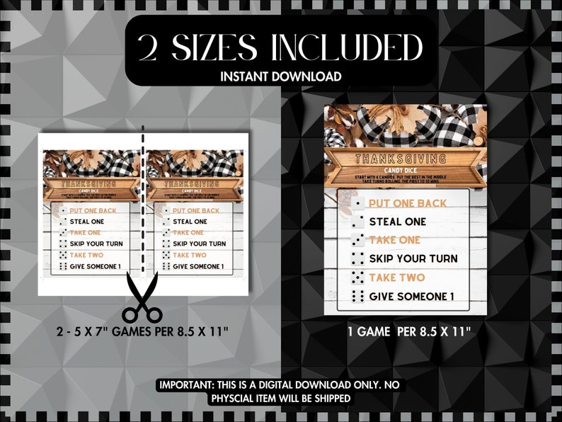 Thanksgiving Candy Dice Game Printable Ice Breaker Dice Game ...