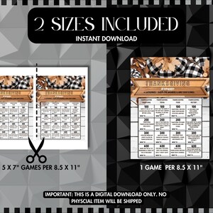 Thanksgiving Jeopardy Party Game Printable Rustic Pumpkin Fall Activity ...