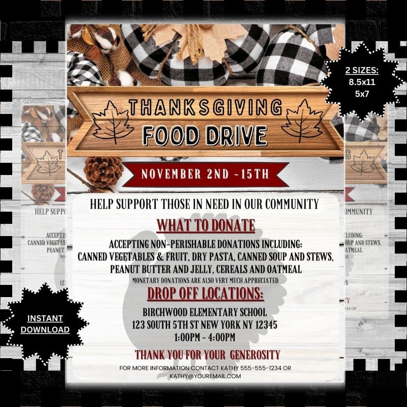 Food Donation Sign - Etsy