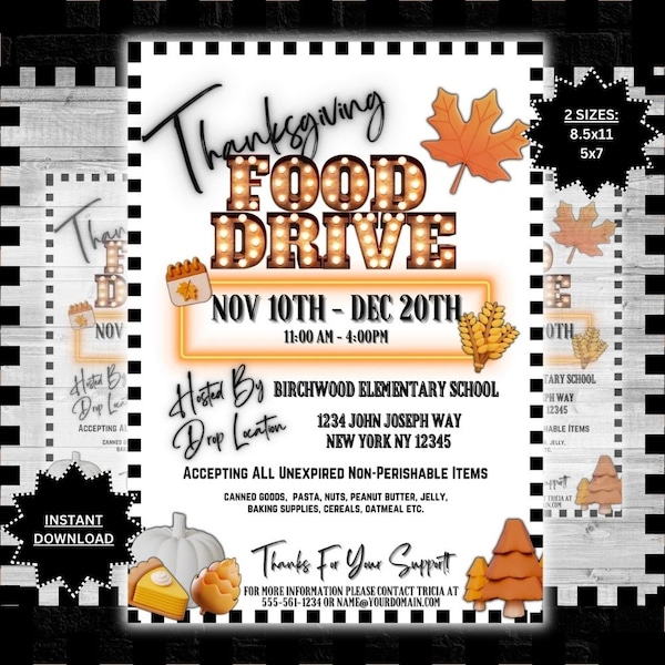 Food Drive Sign - Etsy