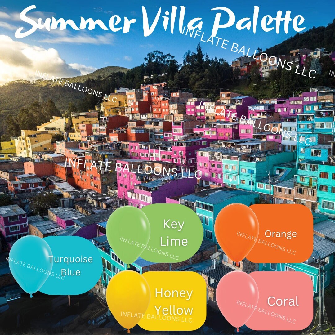 Sempertex Balloons Color Palette Canva Template Summer Villa Palette ...