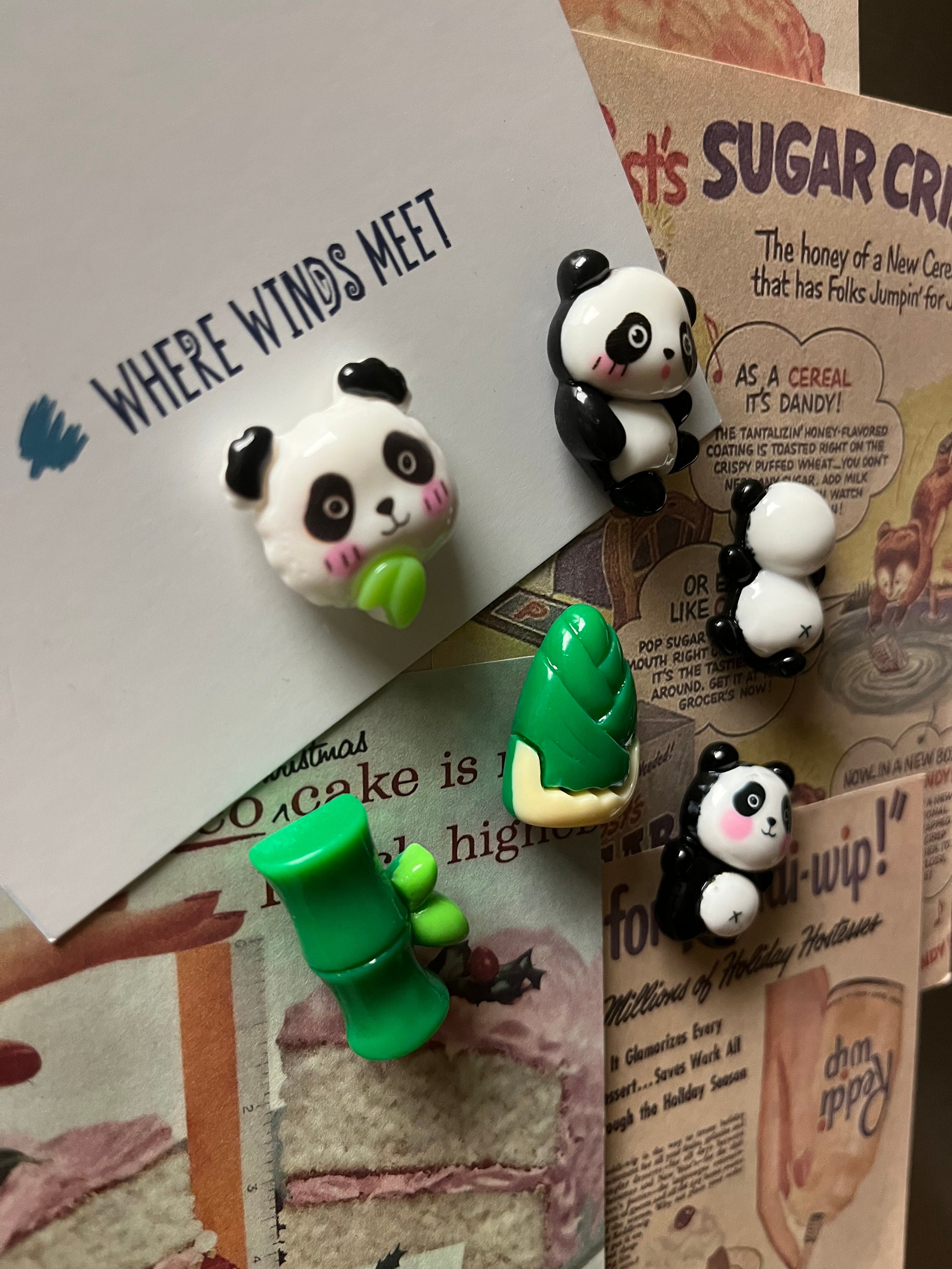 Set of 6 Panda Fridge Magnets Refrigerator Kitchen Decoration - Etsy