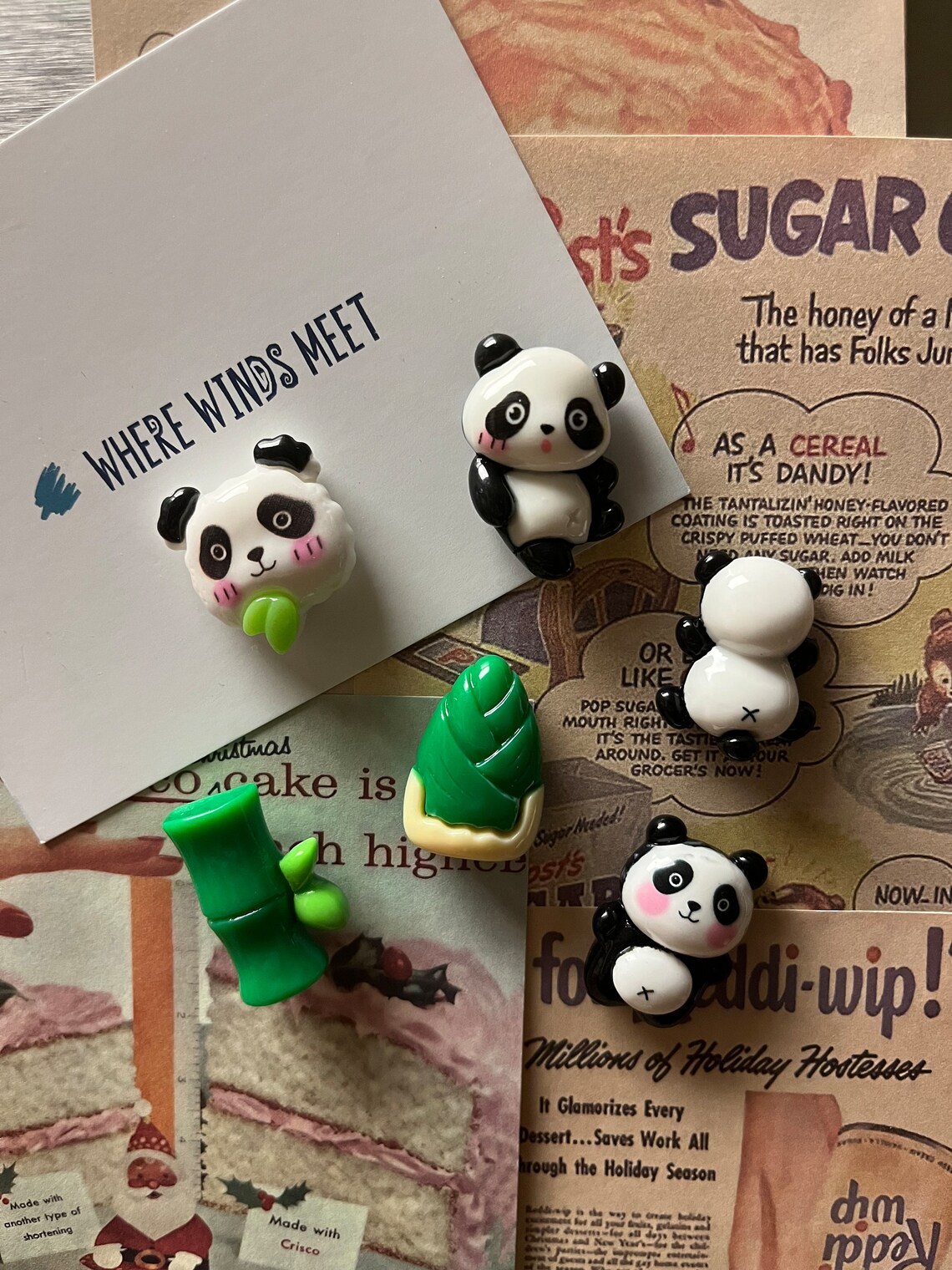 Set of 6 Panda Fridge Magnets Refrigerator Kitchen Decoration - Etsy