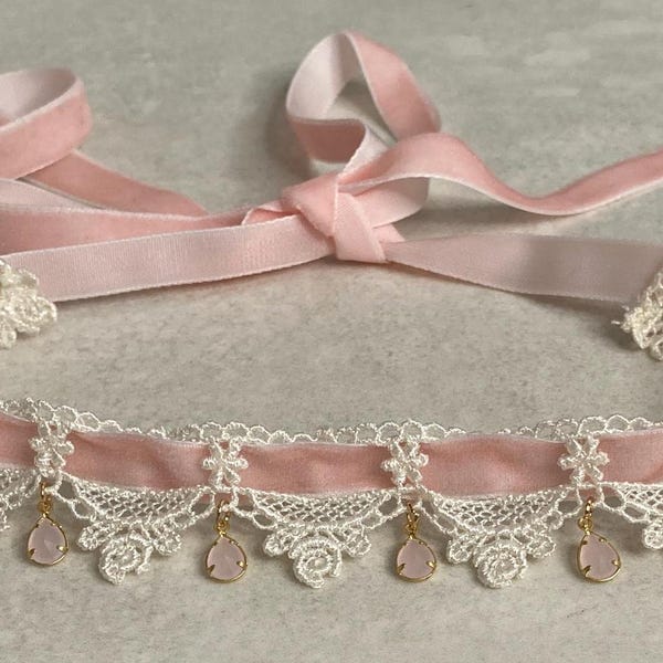 Lace Choker Necklace - Etsy