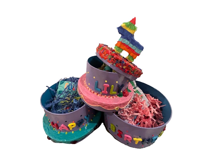 Piñata Cake Paper Mâche Gift Box - Etsy
