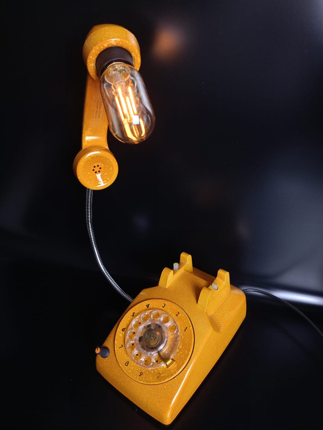 Vintage Phone Lamp , Retro , Yellow Lamp , Telephone Lamp , Phone Lamp ...