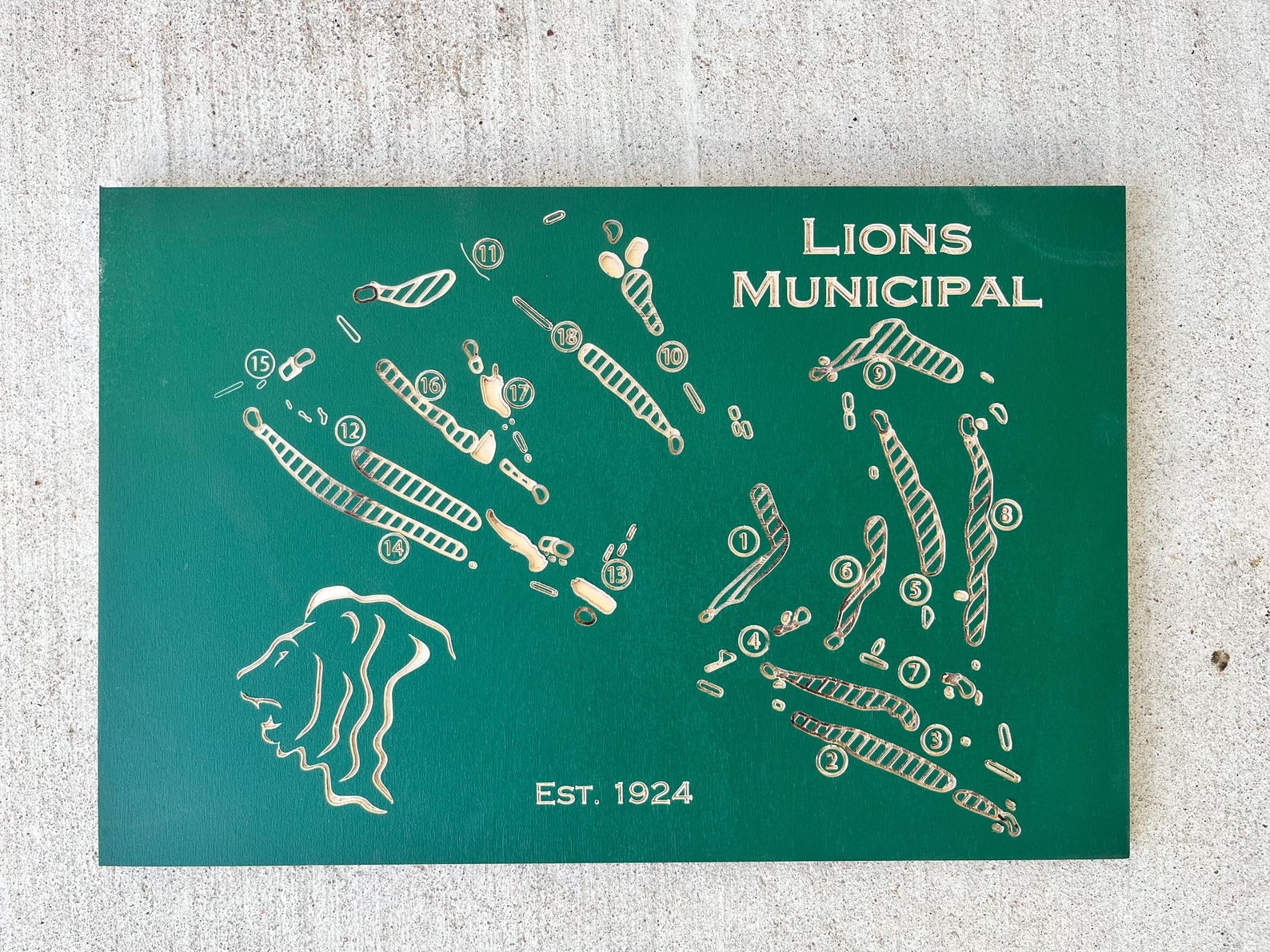 Lions Municipal Golf Course Map - Etsy