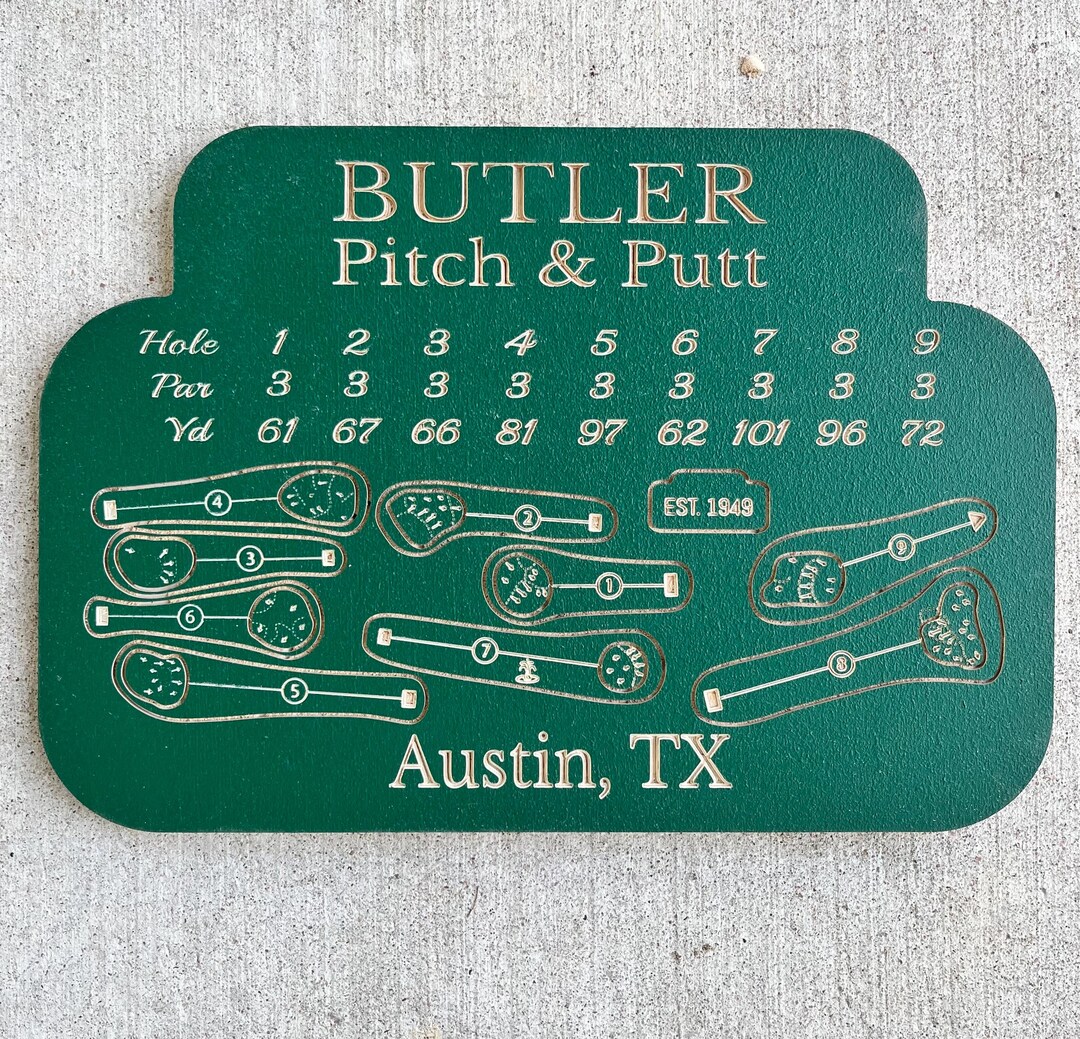 Butler Horizontal Pitch and Putt Golf Course Map Wooden Sign - Etsy