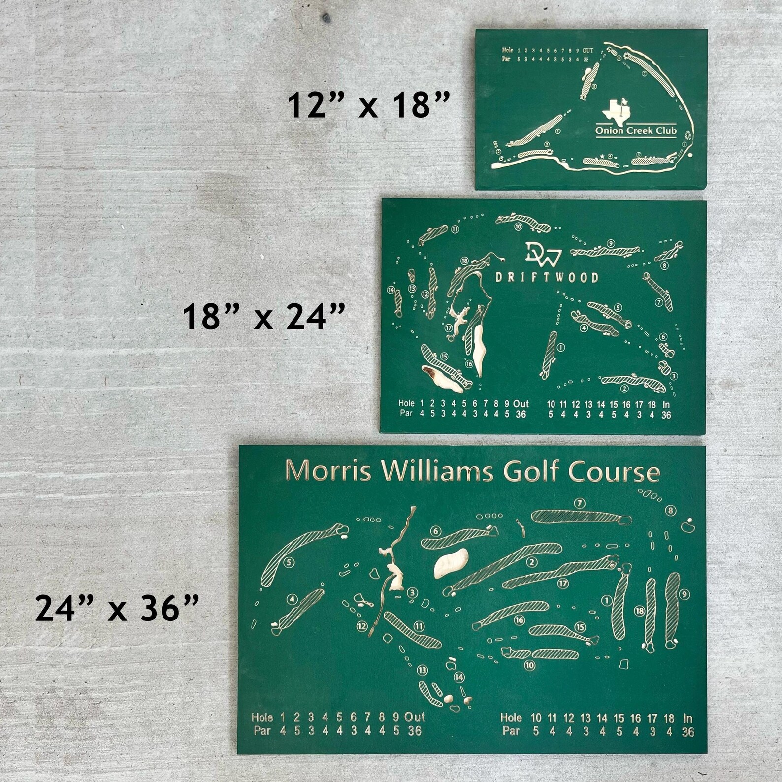 Custom Golf Course Map Wooden Sign - Etsy